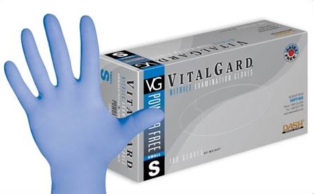 VitalGard Nitrile PF Exam Gloves - CASE OF 10 (20953)