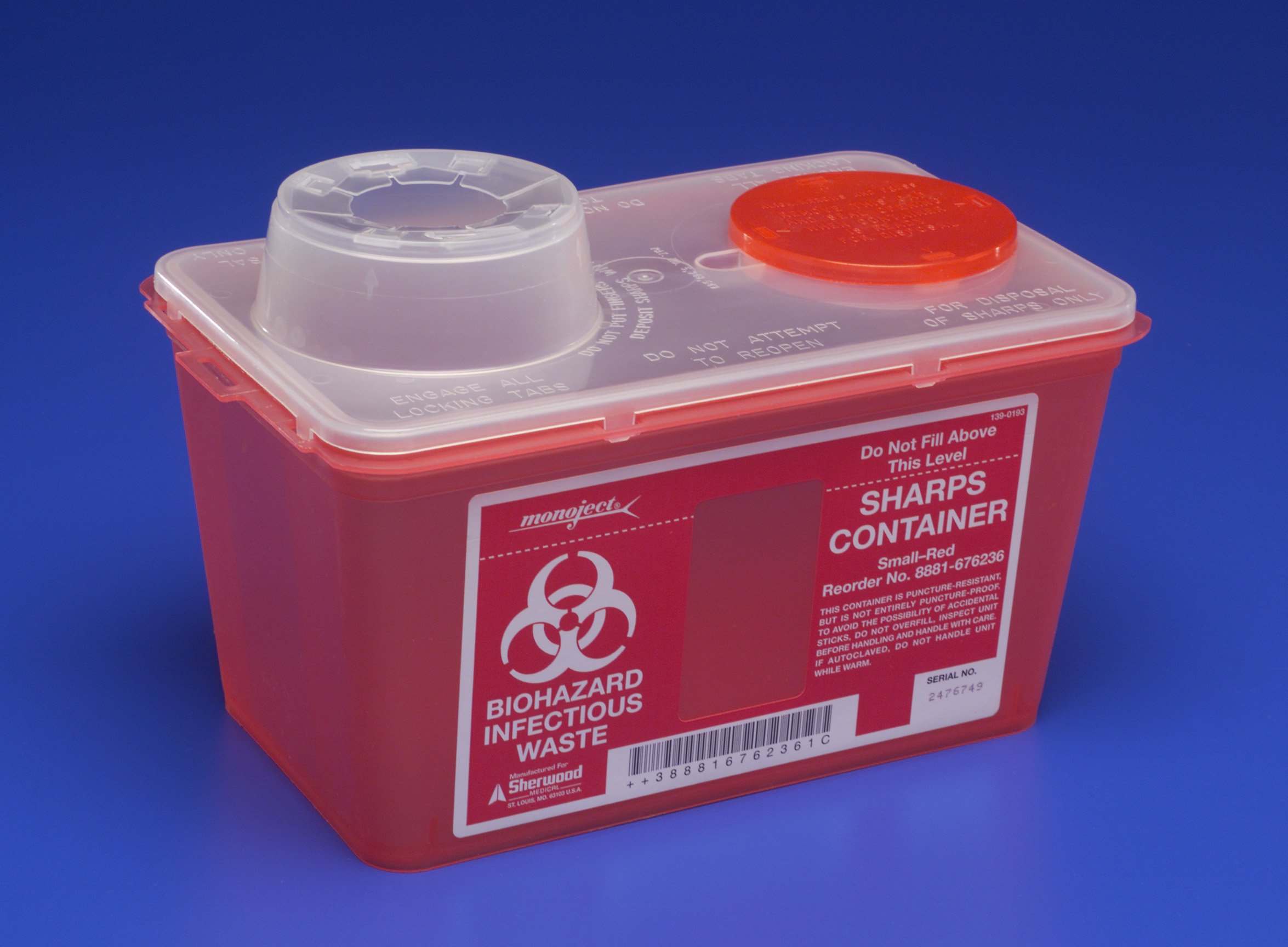 Monoject Sharps Container Red 4 Quart EA (12269)