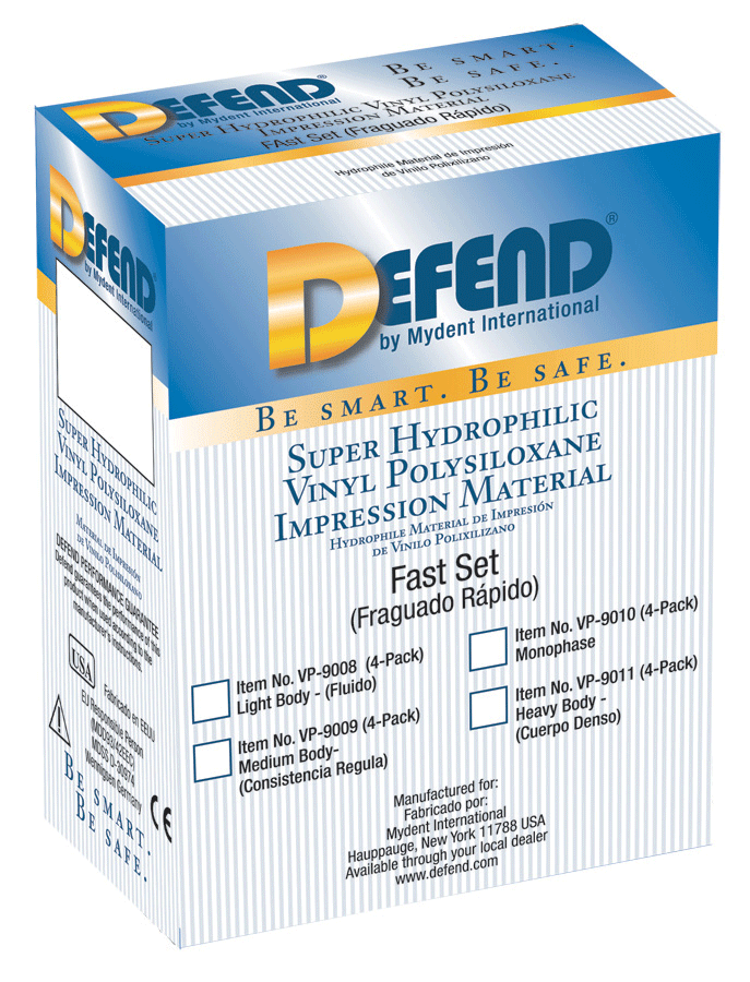 DEFEND VPS Material 4x50mL Fast-Set Medium-Body (14567)