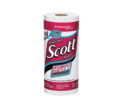 Scott Kitchen Roll Towel 11" x 8.78" White 20/Roll Case (22059)