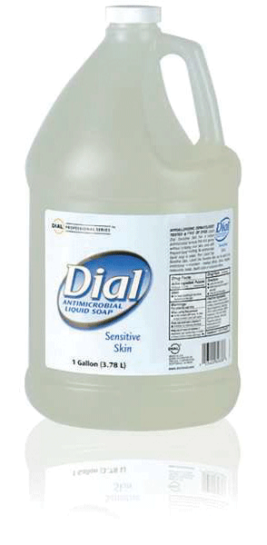 Dial Sensitive Skin Liquid Hand Soap Antibacterial 1-Gallon (14814)