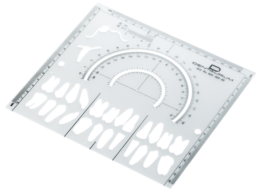 Tracing-Protractor Template For Evaluation Of Radiographs - 1 piece (24917)