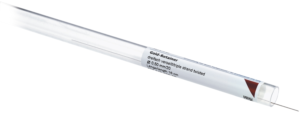 Gold Retainer Wire, 3-Strand Twisted, Ø 0.50 Mm / 20 - 1 piece (24541)