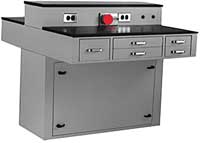 Double Pedestal Two Person Denture Bench (22214)