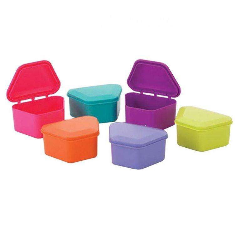 Imprinted Denture Storage Boxes 100/pk - Assorted (32508)