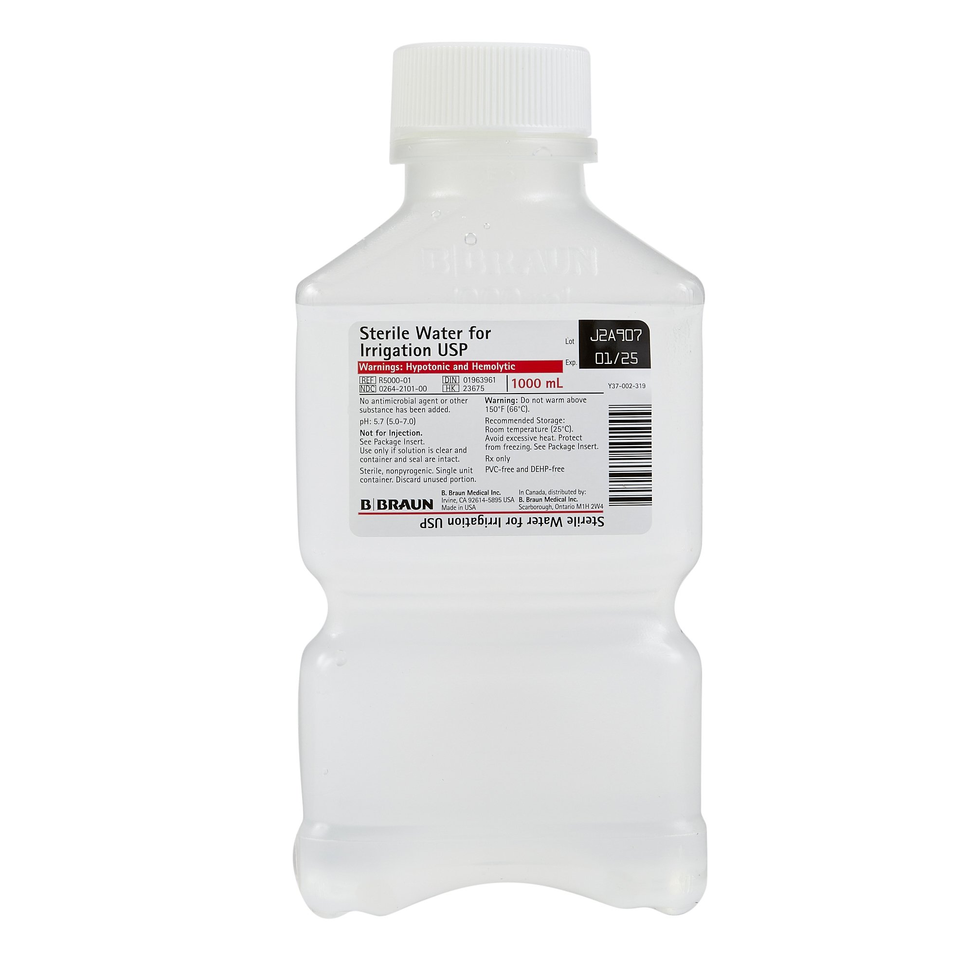 Irrigation Solution Sterile Water for Irrigation Not for Injection ...