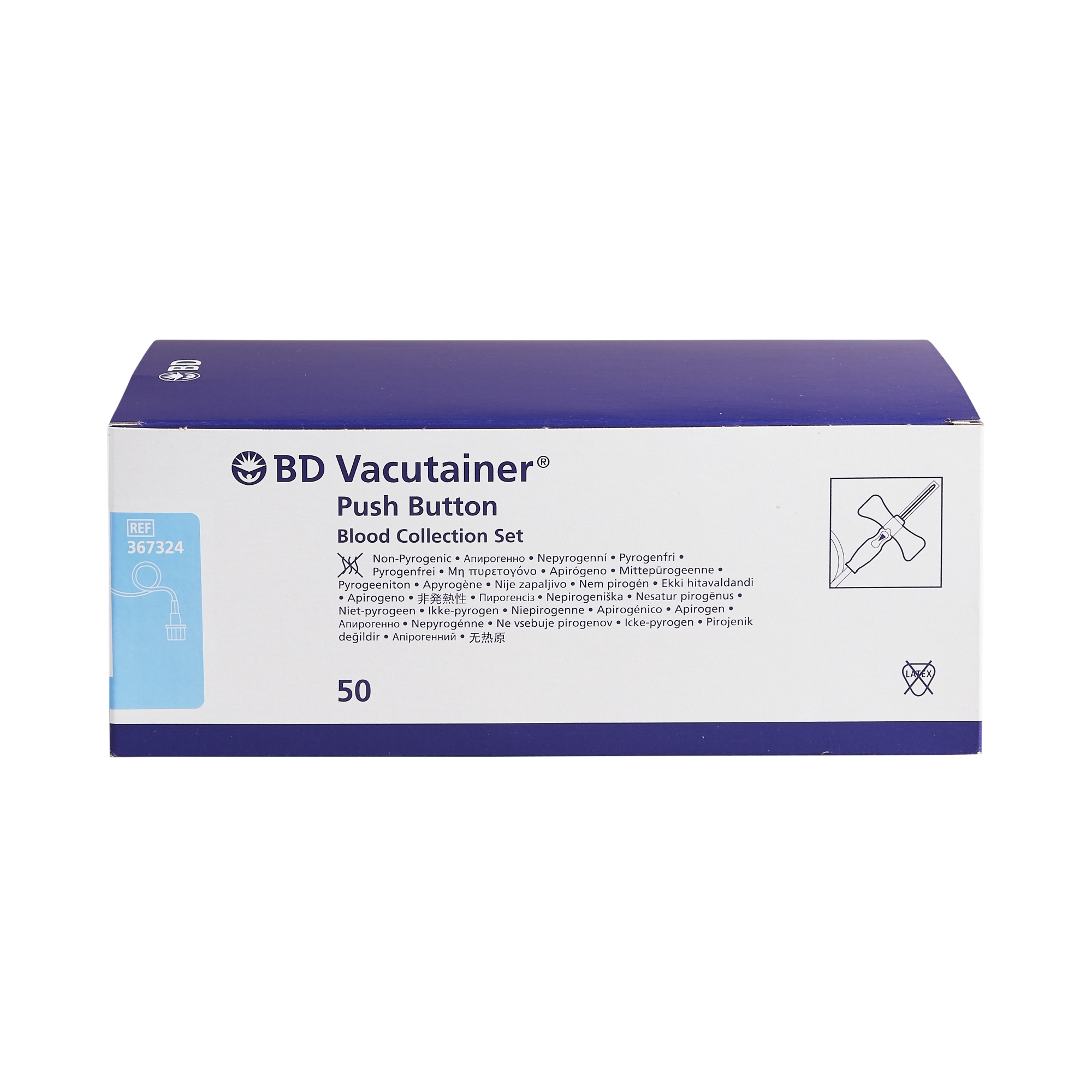 BD Vacutainer® Push Button Blood Collection Set 23 Gauge 3/4 Inch ...