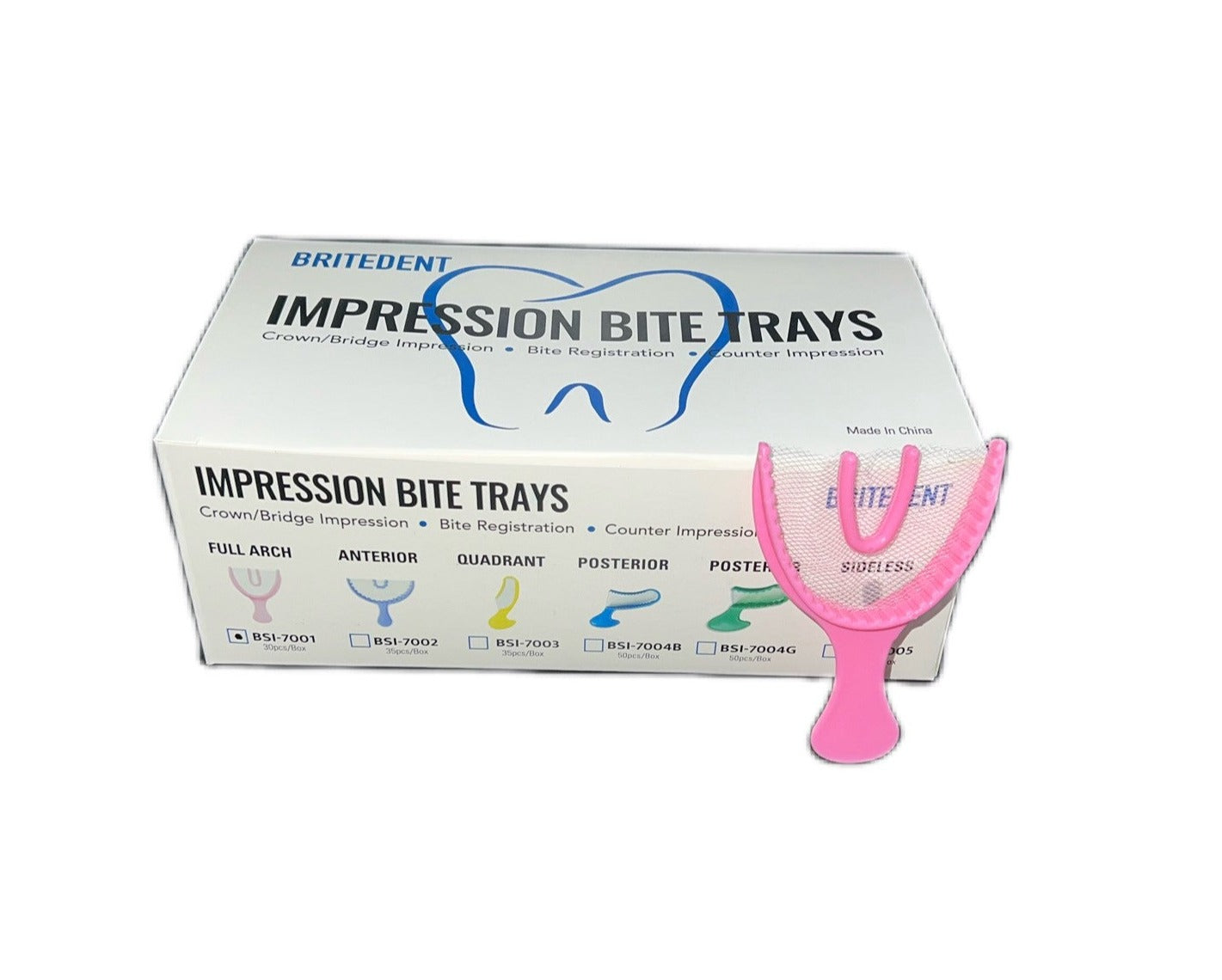 BRITEDENT Full Arch Impression Bite Trays 30/Pk (33863)