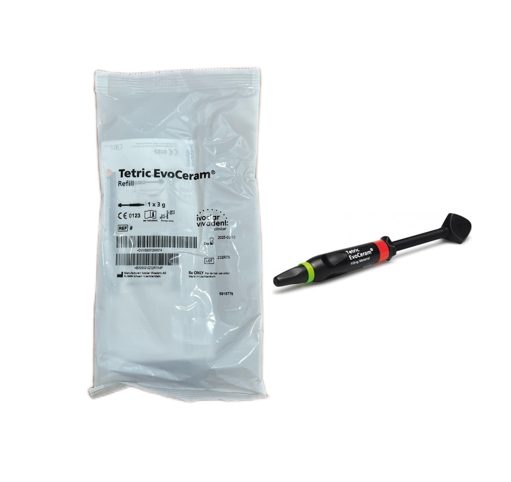 Ivoclar Vivadent Tetric EvoCeram Composite Syringe 3gm (33276)