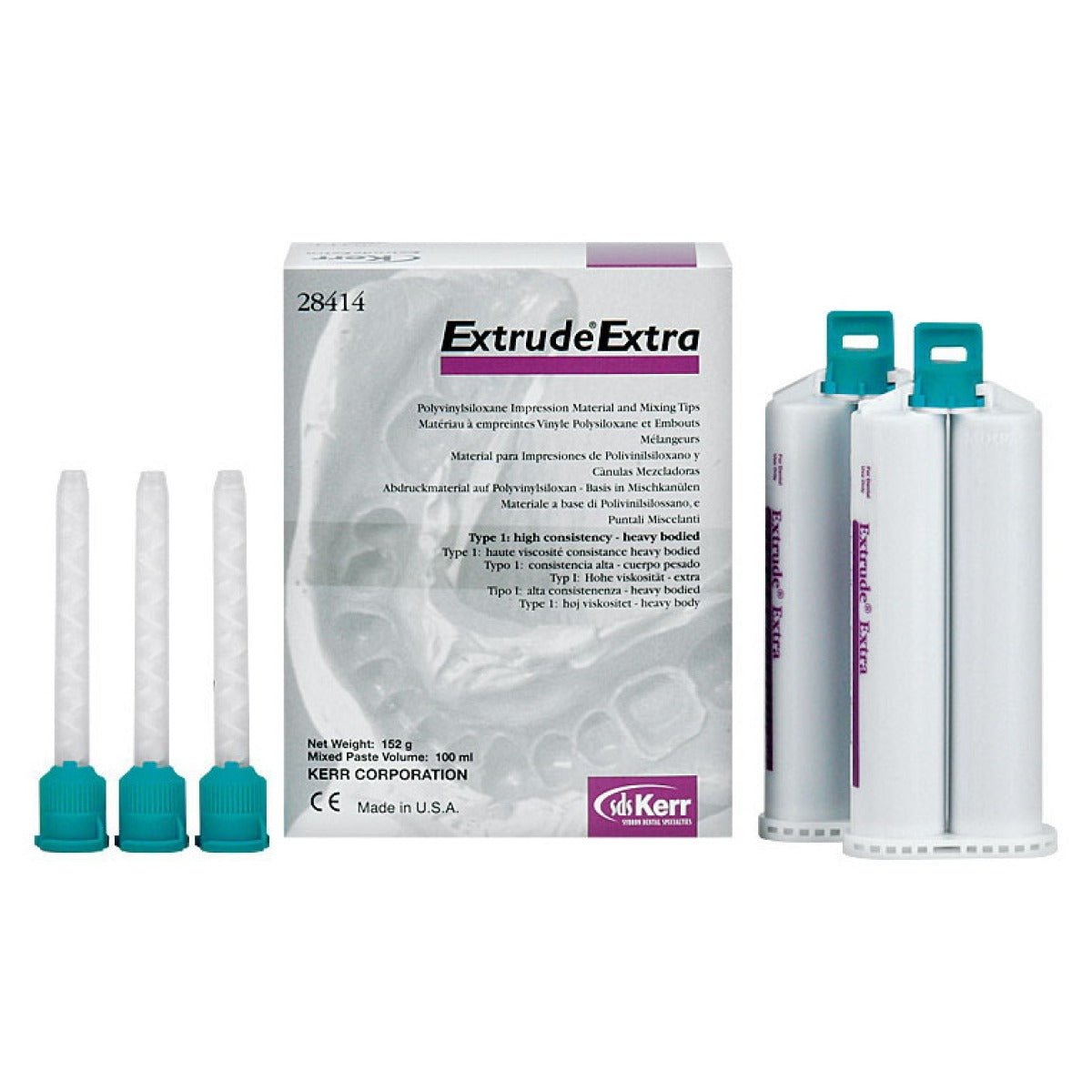 Kerr Extrude Extra VPS Heavy Body Regular Set Impression Material 2 x ...