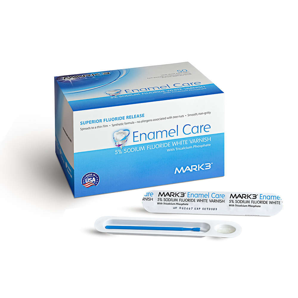 MARK3 Enamel Care Varnish 5% Sodium Fluoride With TPC Strawberry 50/Bx ...