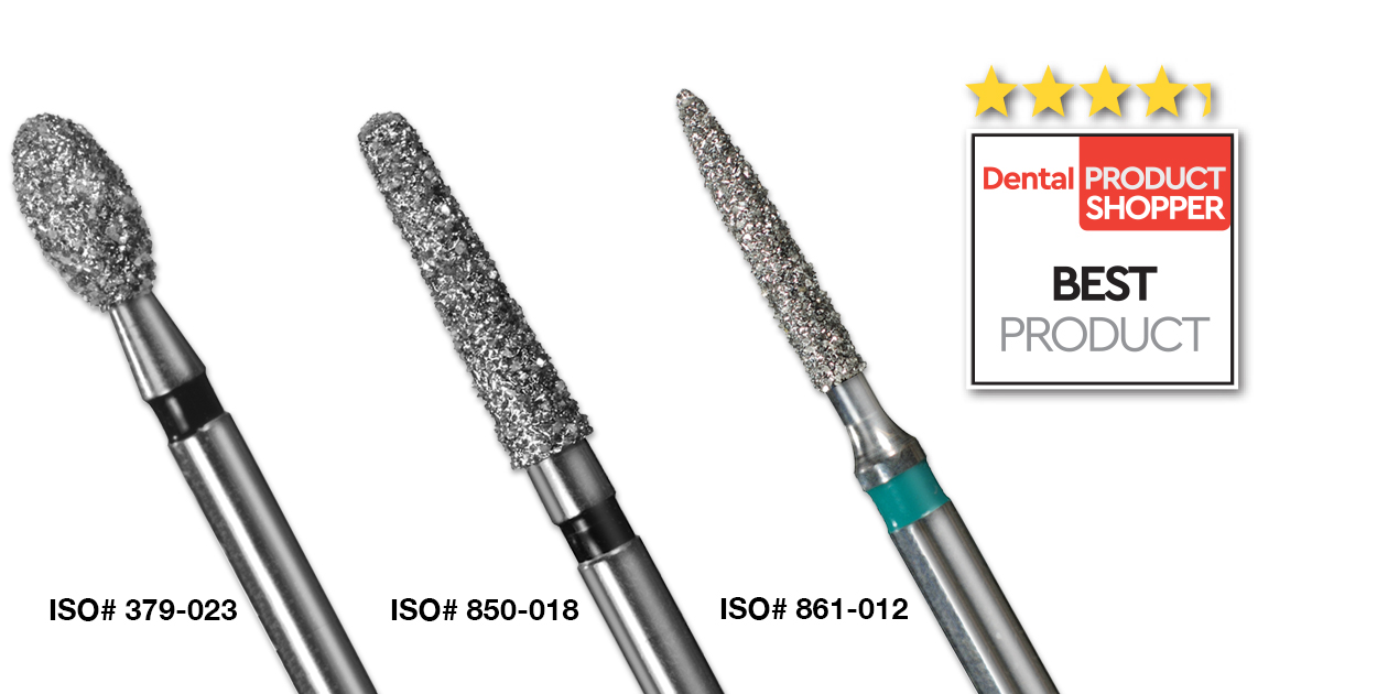 Fg diamond 847-016 flat end taper fine (gold) 5/pack (38592)