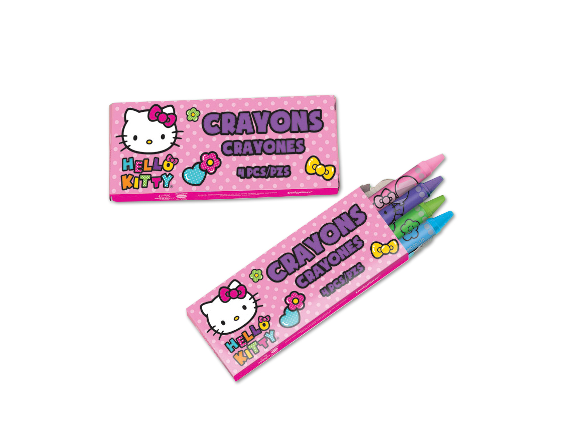 Hello Kitty 4 Pack Crayons (48 per pack) (21085)