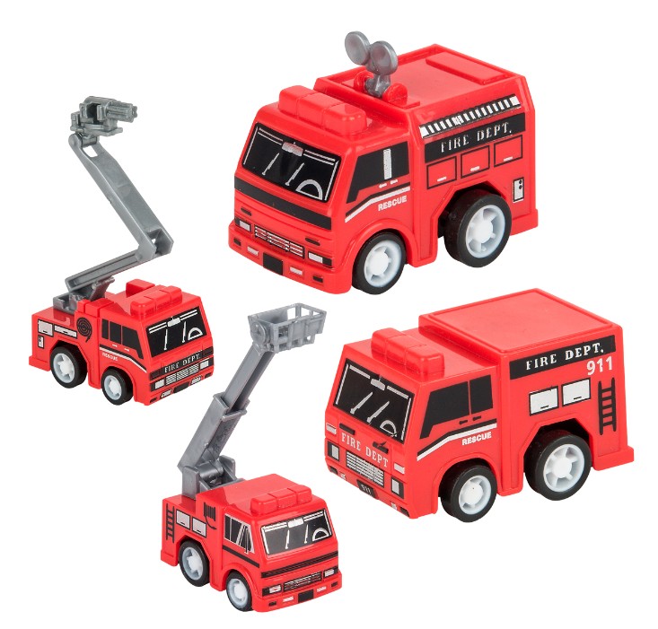 2" Pull Back Fire Truck (24ct) (30405)