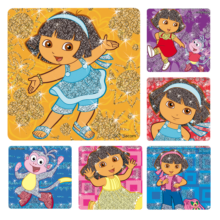 Dora the Explorer Glitter Stickers - 50/roll (27421)