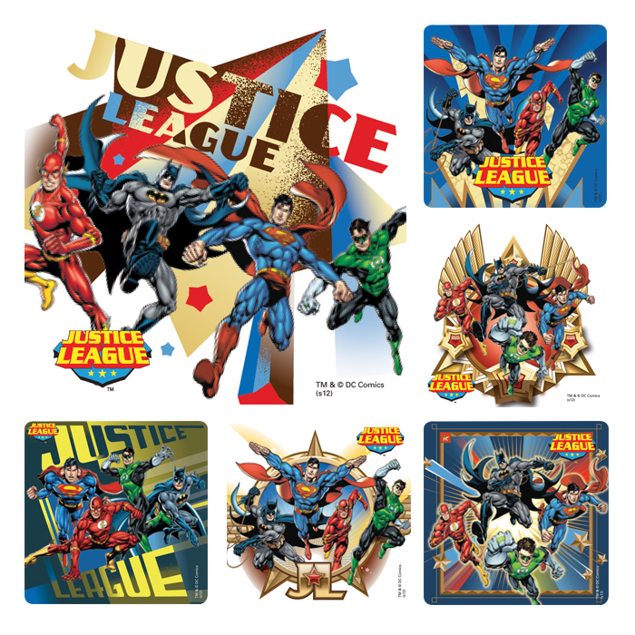 Justice League Stickers - 100/roll (27445)