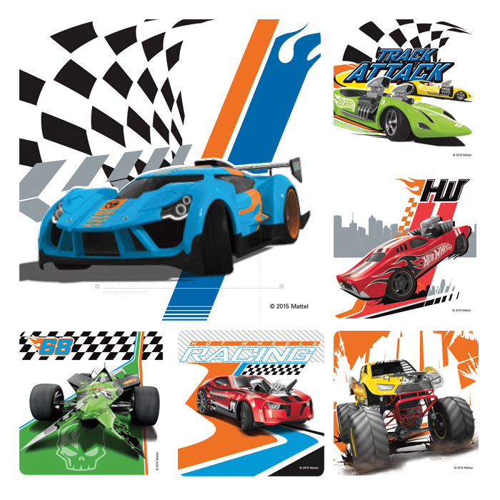 Hot Wheels Stickers - 100/roll (27468)
