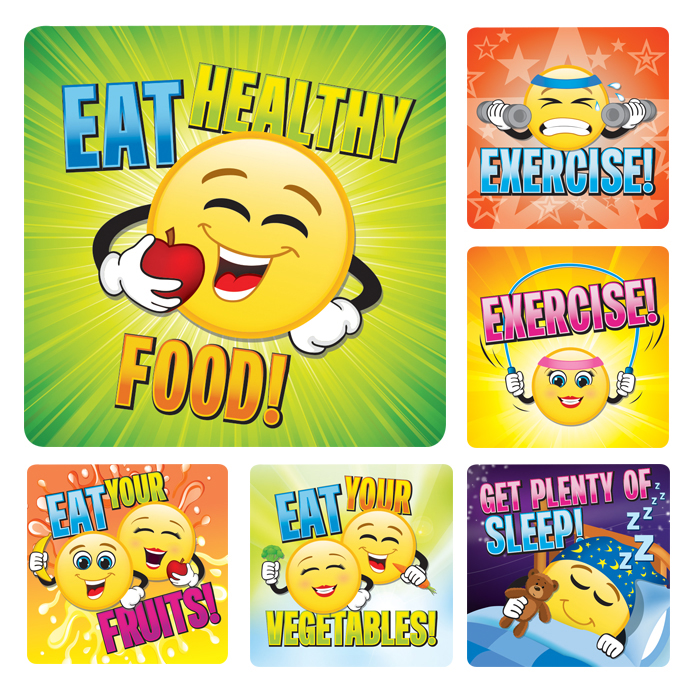 Healthy Emoticon Stickers (100) (27498)
