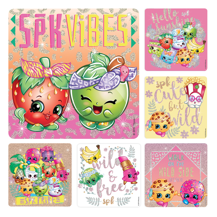 Shopkins Glitter Stickers - 50/roll (27517)