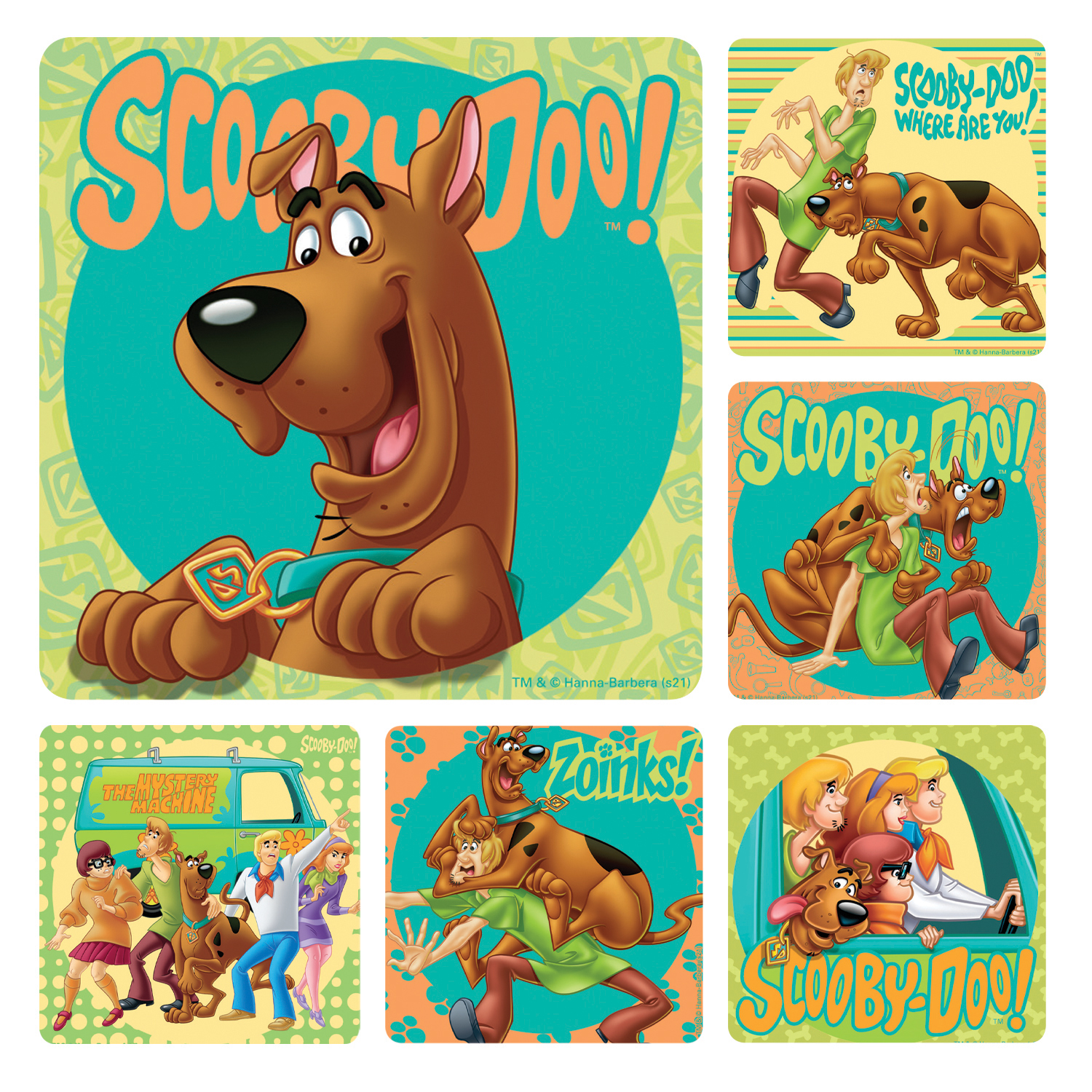 Scooby Doo Stickers - 100 per roll (31717)