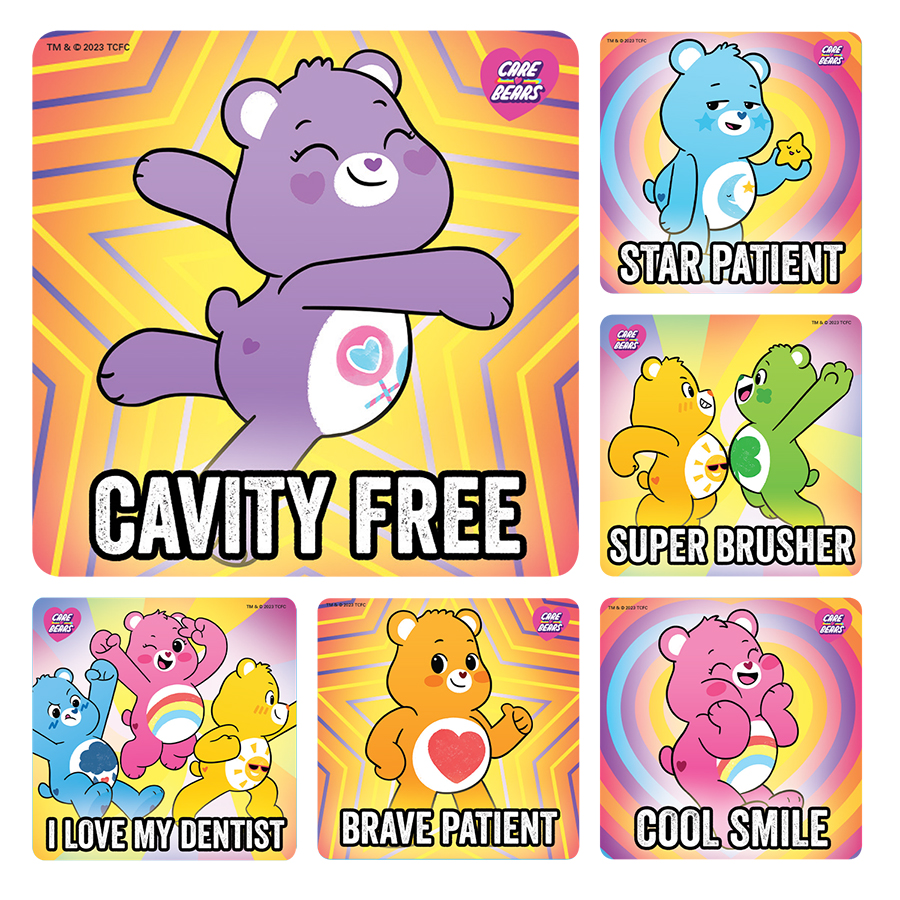 Care Bears Dental Stickers 100/roll (32661)
