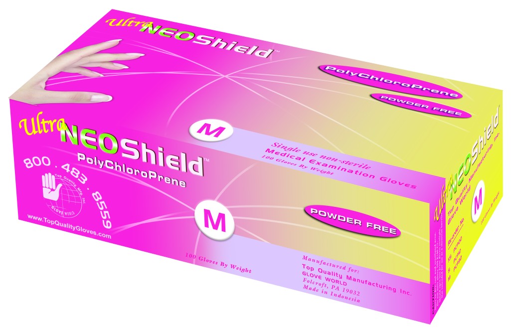 Neoshield Pink Gloves - BPA Free - 1 Case/10 Boxes (25632)