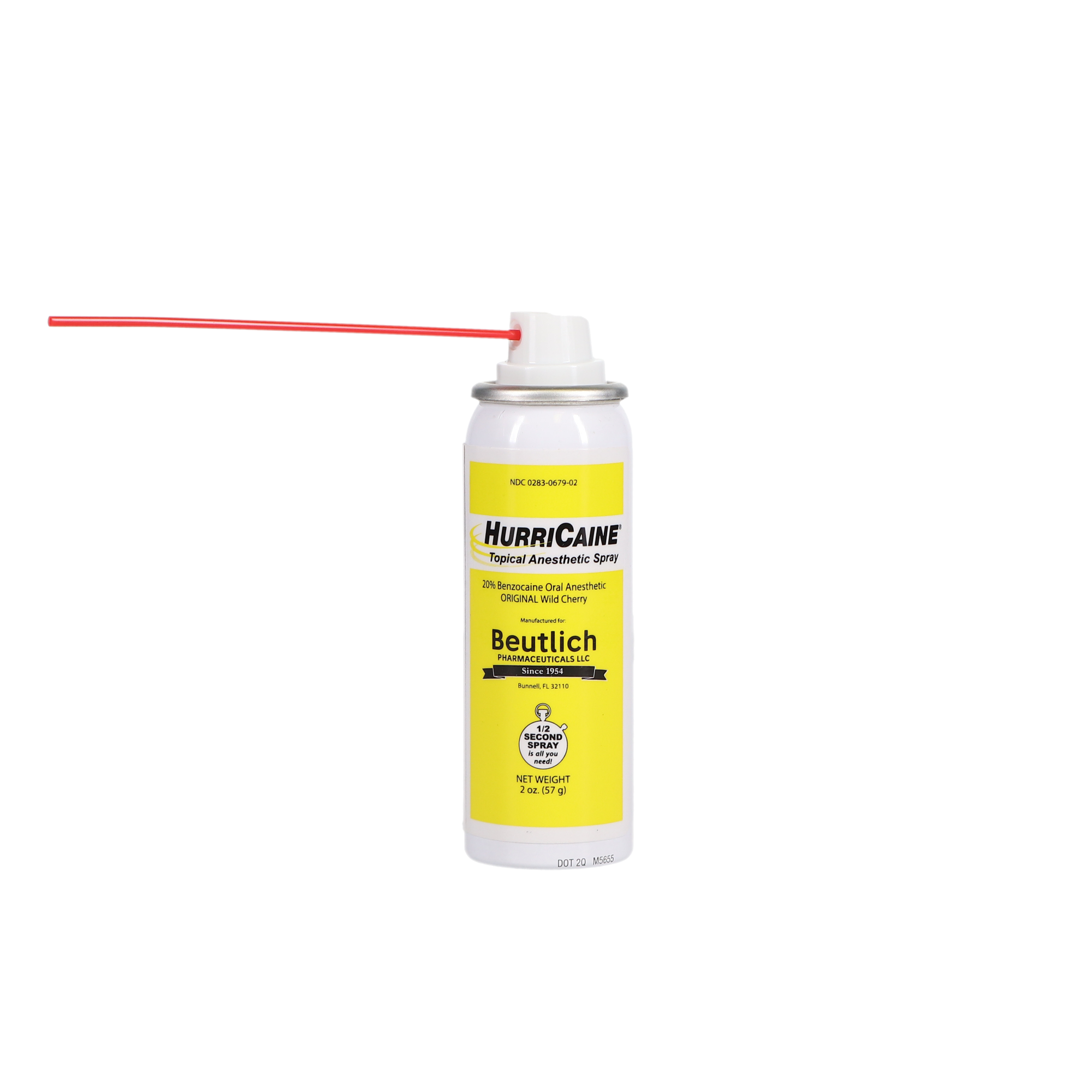 HurriCaine Topical Anesthetic Spray, 20% Benzocaine, 2 oz Can, Wild ...