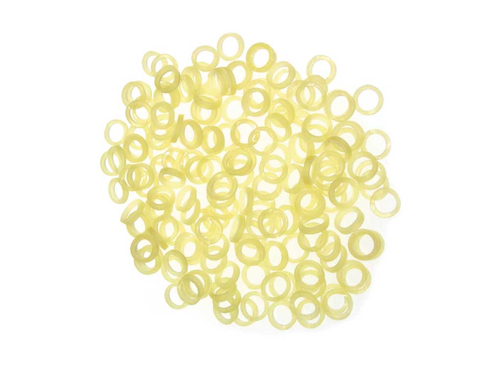 Intra-Oral Amber Latex Elastics (100 patient packs of 100 elastics) (40641)