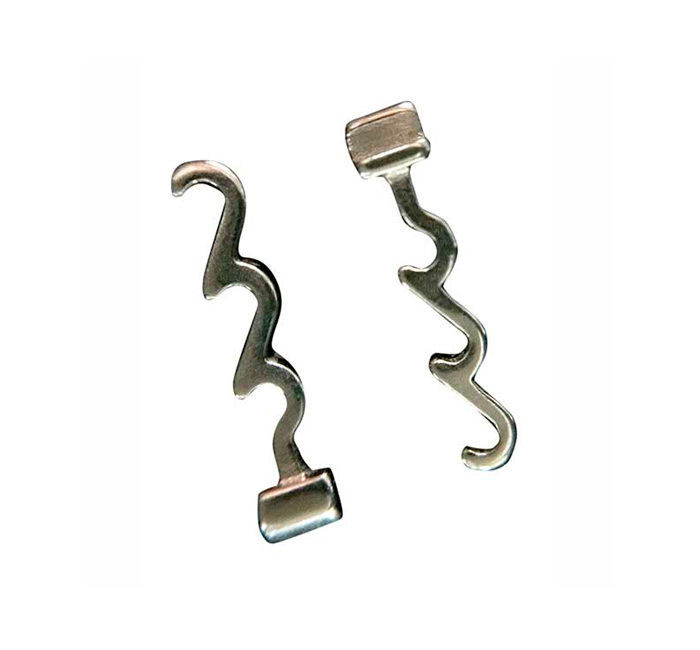 Spiral Crimpable Hooks Right or Left (10 pcs) (40323)