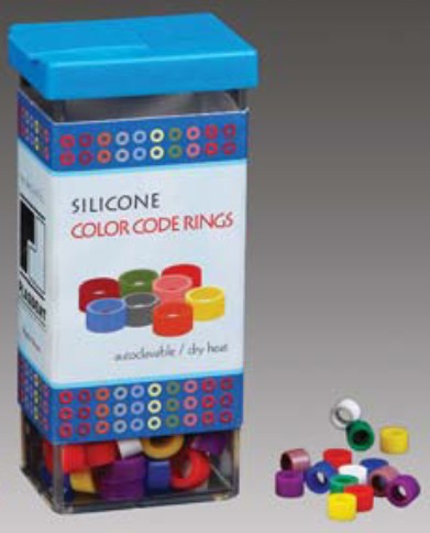 Color-Code Silicone Rings - 60pcs/box Single Color (28575)